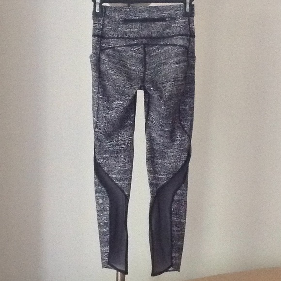 lululemon athletica | Pants & Jumpsuits | Lululemon Grey Sheer Panel ...